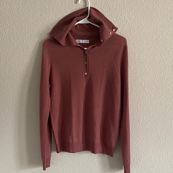Zara | Sweaters | Zara Womens Rose Colored Sweater | Poshmark